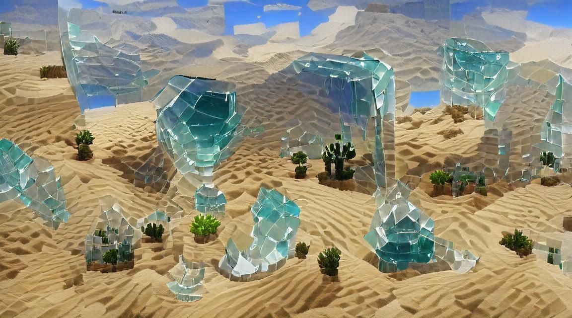 A giant glass desert - AI Generated Artwork - NightCafe Creator
