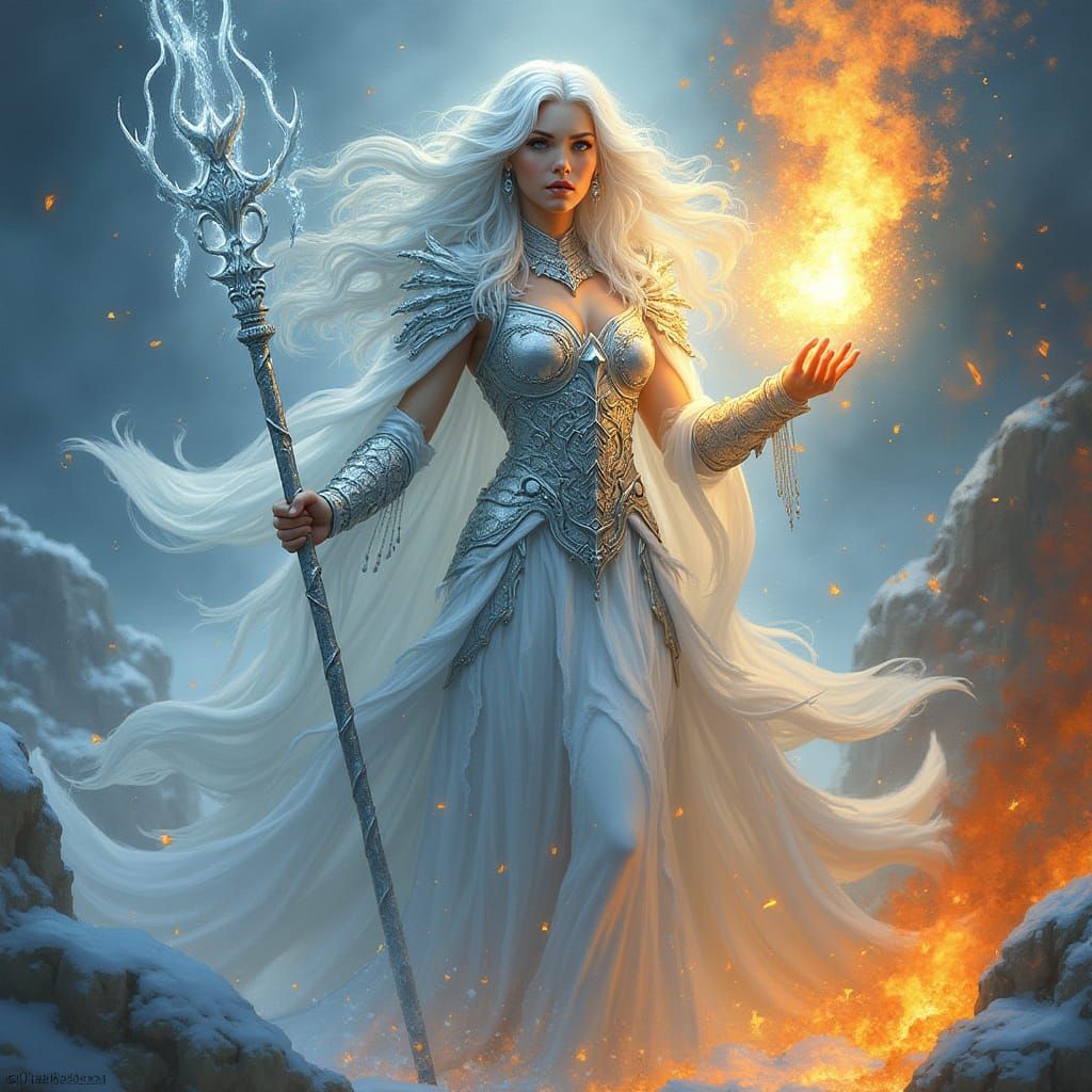 Goddess of ice and fire - Ethereal Goddess of Fire and Ice,