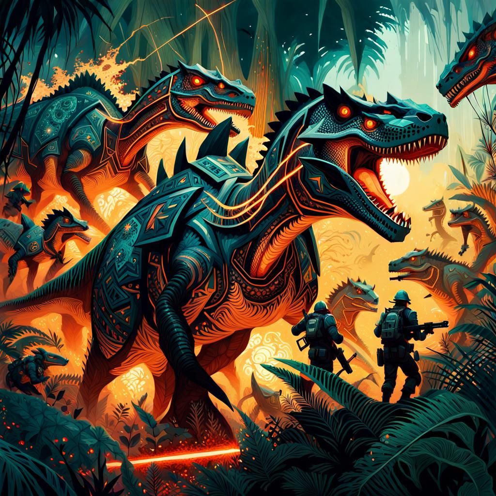 Dino Wars - AI Generated Artwork - NightCafe Creator