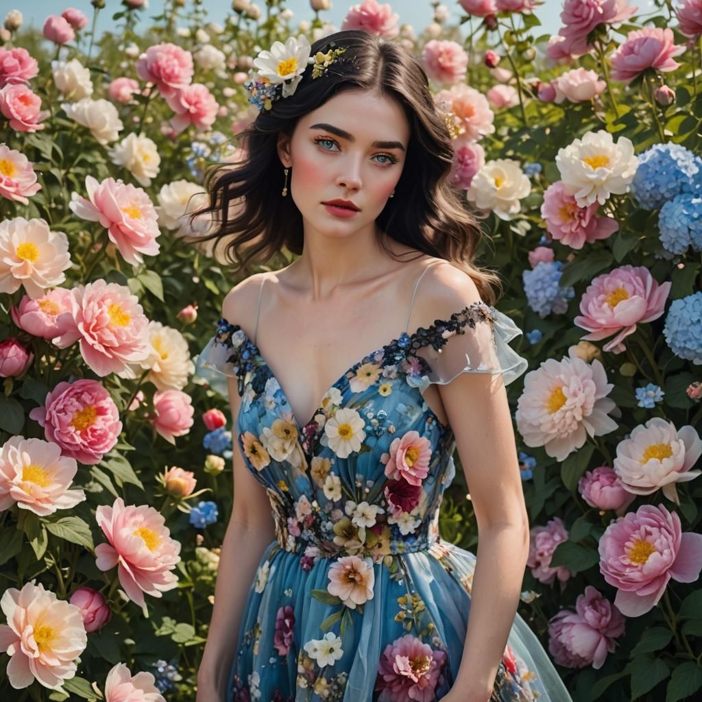 Flowery portrait 3 - AI Generated Artwork - NightCafe Creator