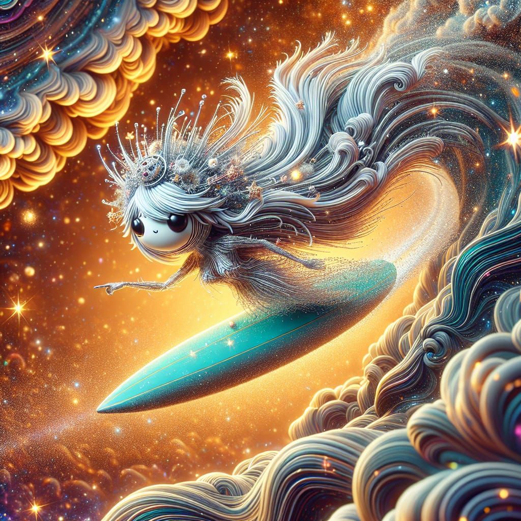 Worm's eye view - Goddess Surfer on Comet's Golden Tail in ...