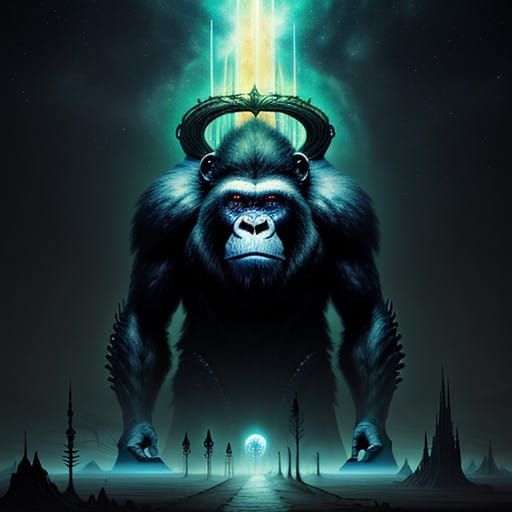 Hybrid of an α ape and an alien - Cosmic Alpha Ape Meets Ali...