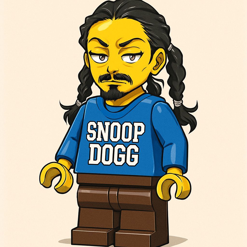 Anime Lego Snoop Dogg Figure - AI Art