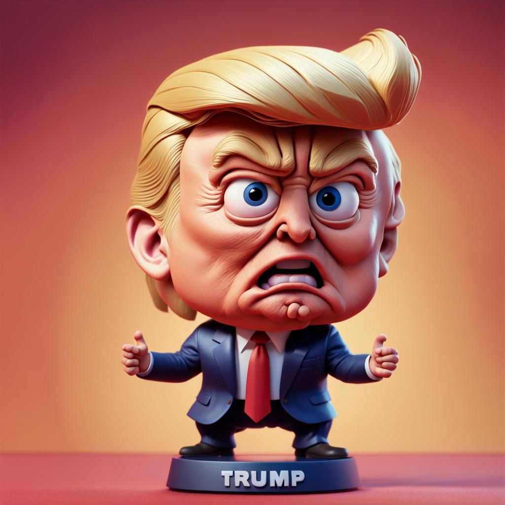 Angry Trump bobblehead! - AI Generated Artwork - NightCafe Creator