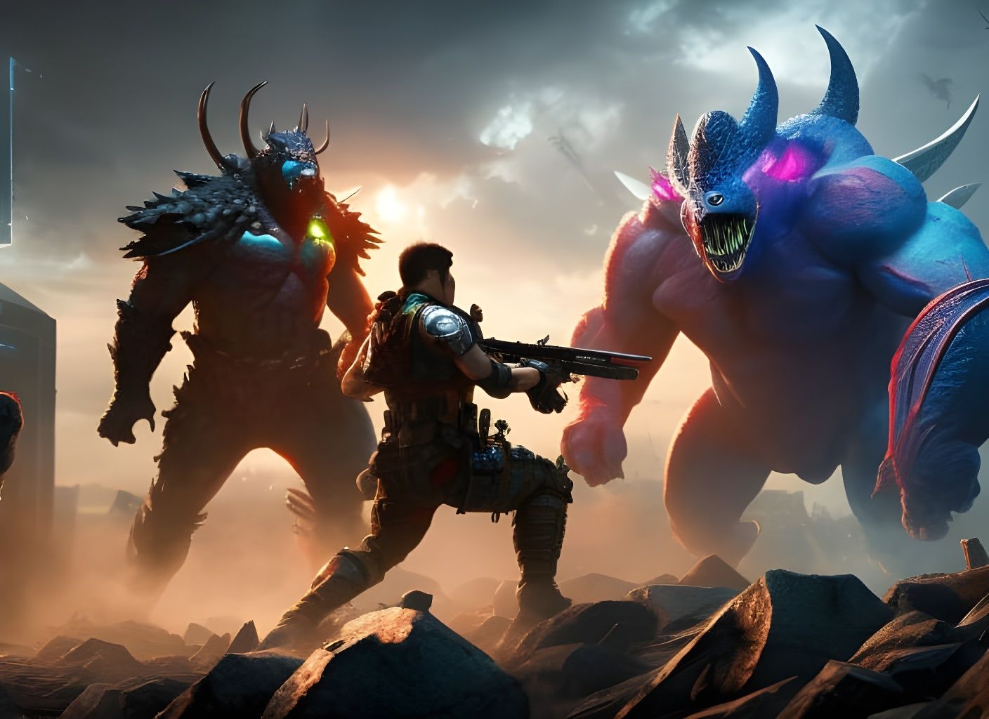 Two vs One - 1 - AI Generated Artwork - NightCafe Creator