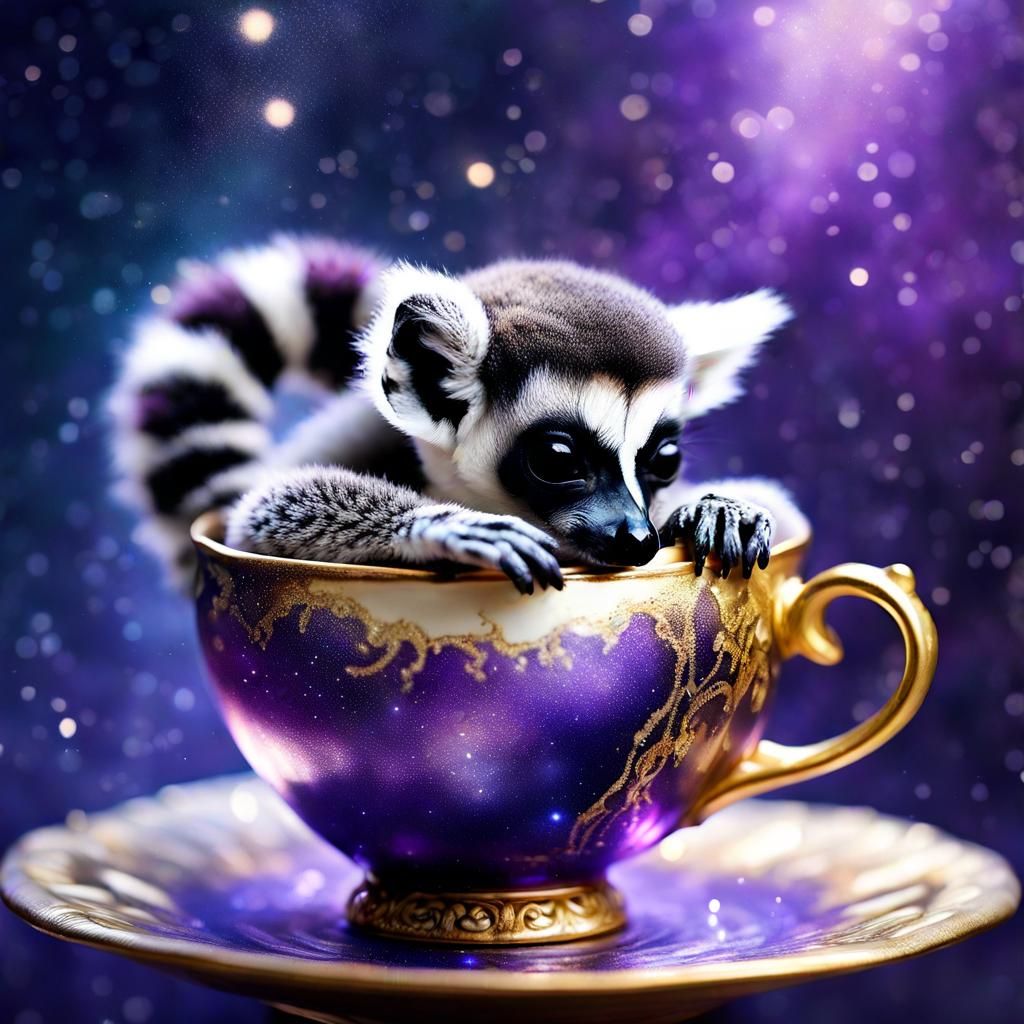 Lemur cup - AI Generated Artwork - NightCafe Creator