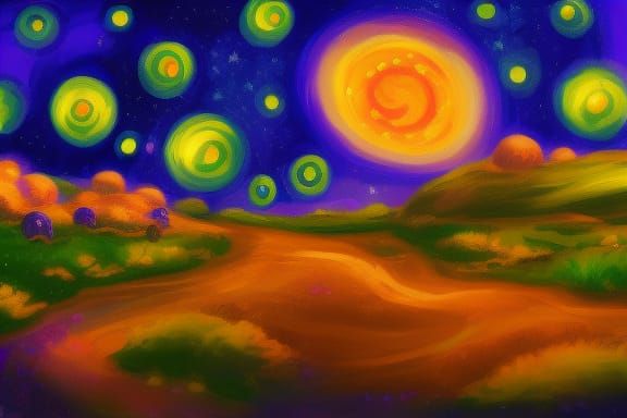 starry night - AI Generated Artwork - NightCafe Creator