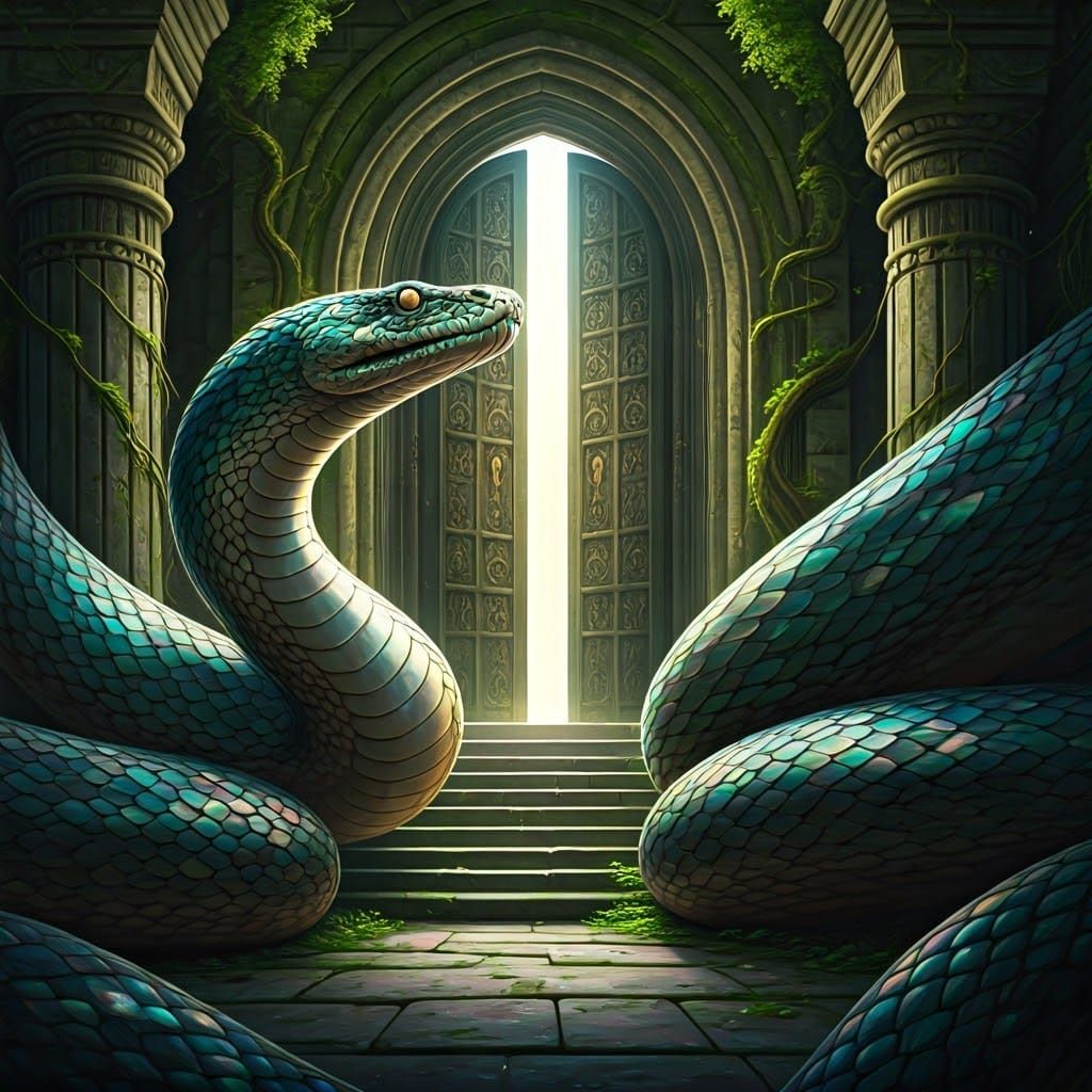 Guardian of the New Year - Ancient Wood Snake Guardian of My...