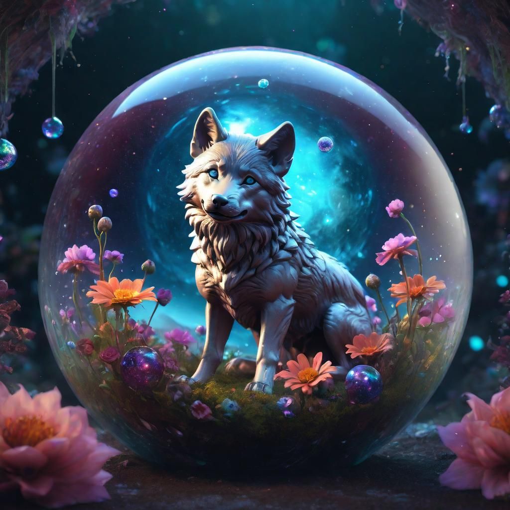 Wolf Sphere - AI Generated Artwork - NightCafe Creator