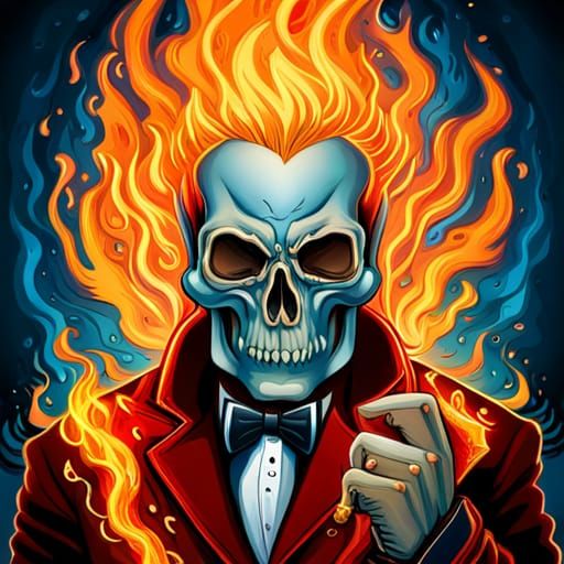 Fancy Ghost Rider - AI Generated Artwork - NightCafe Creator
