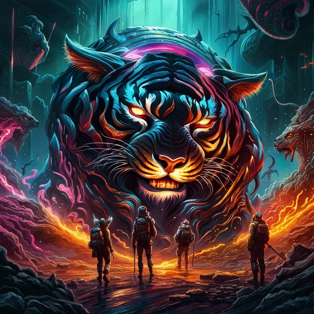 Tiger war - AI Generated Artwork - NightCafe Creator