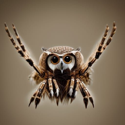 Owl spider - AI Generated Artwork - NightCafe Creator