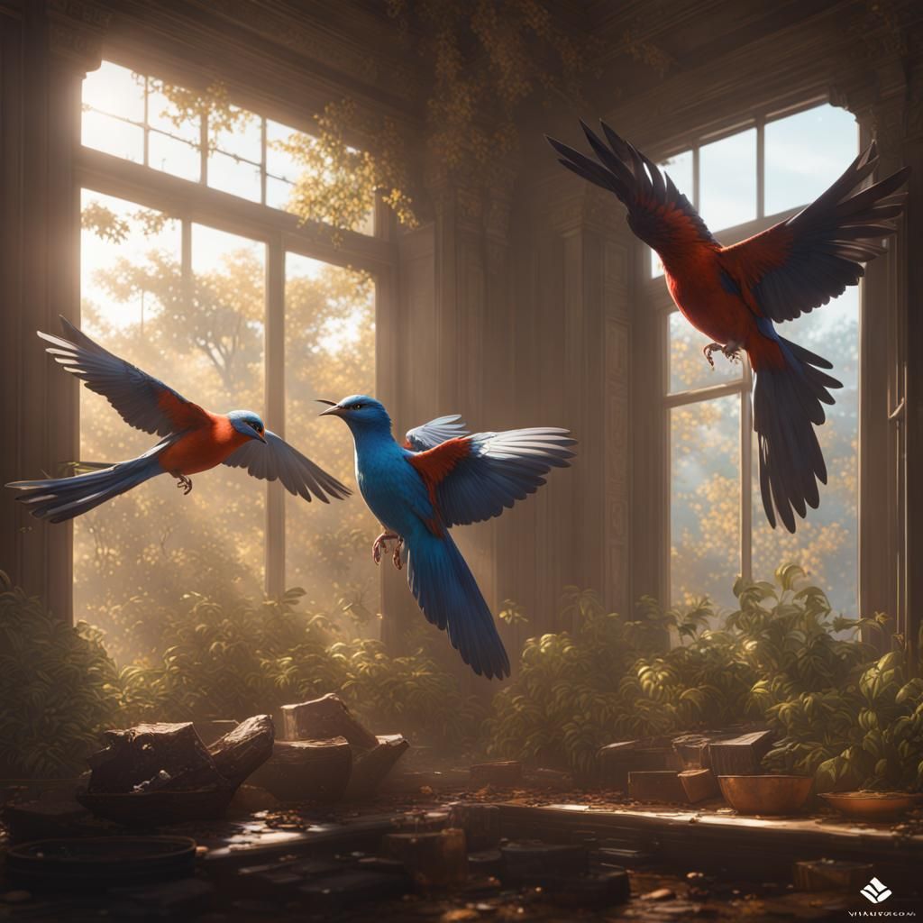 Birds 8k resolution dynamic lighting hyperdetailed intricately detailed ...