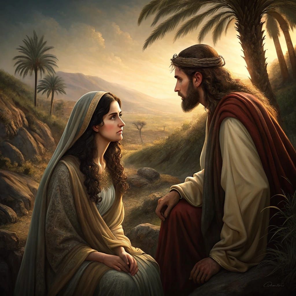 Jesus Meets Mary Magdalene in a Biblical Ode to Be... - AI Art