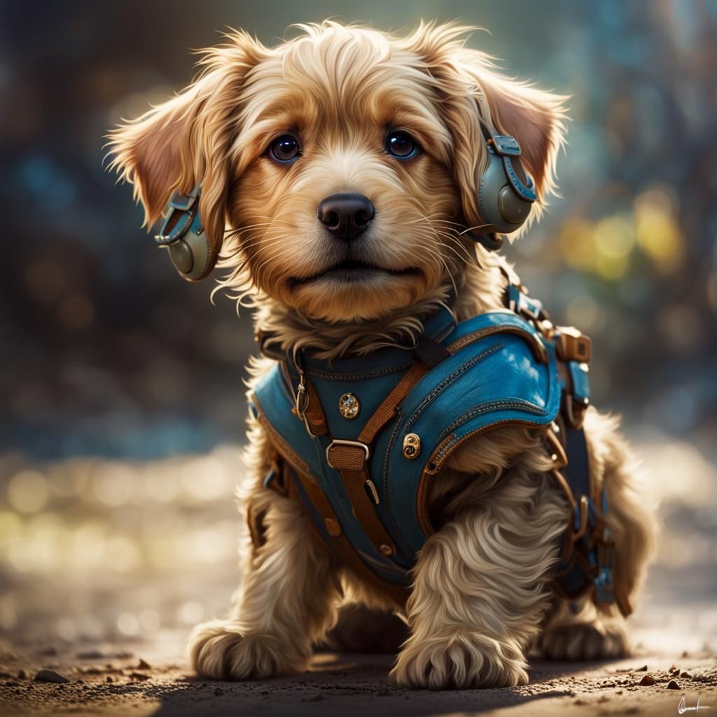 Techno puppy - AI Generated Artwork - NightCafe Creator