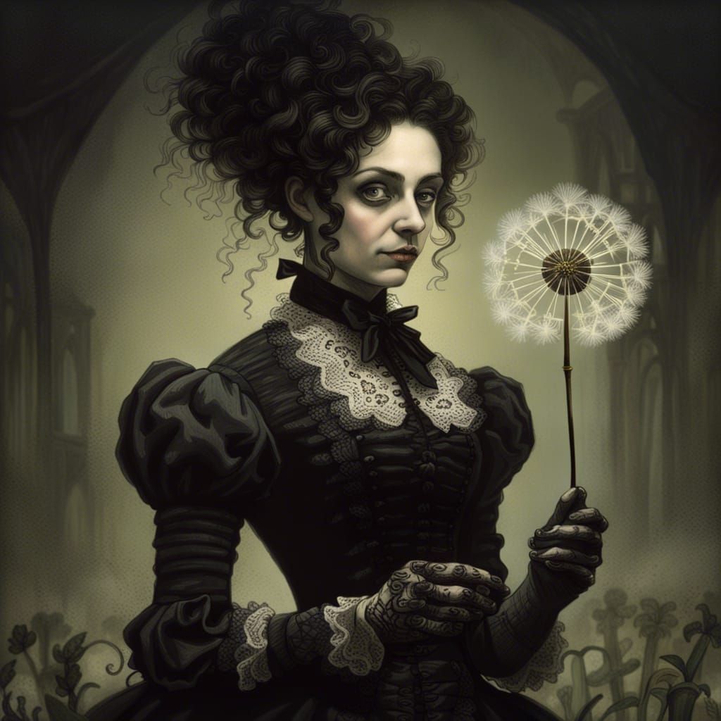 Dandelion lady - AI Generated Artwork - NightCafe Creator
