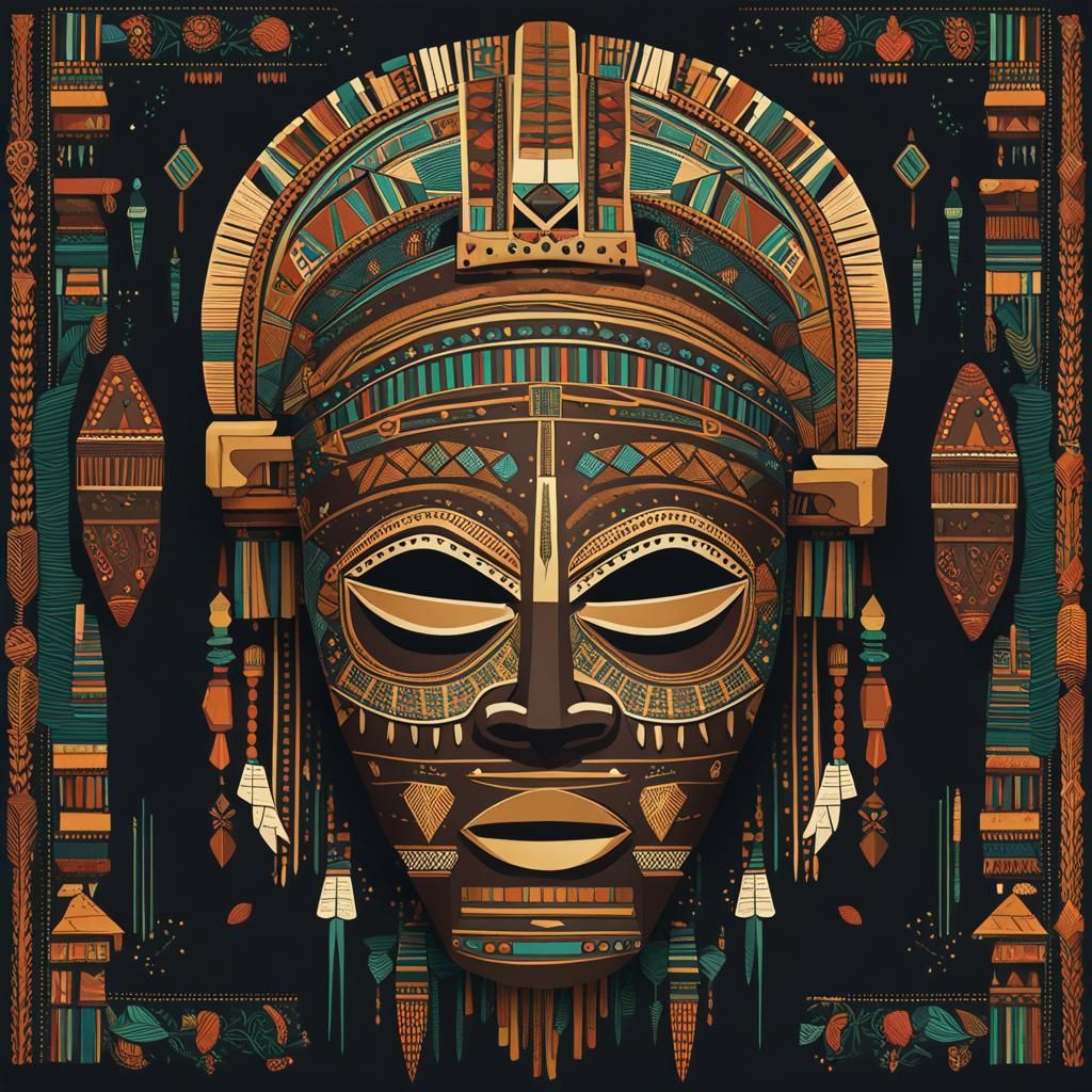 African Mask - AI Generated Artwork - NightCafe Creator