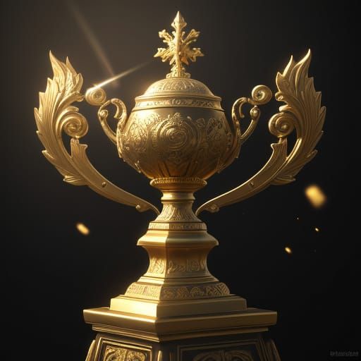 Solid gold sailing ship trophy - Golden Sailing Ship Trophy ...