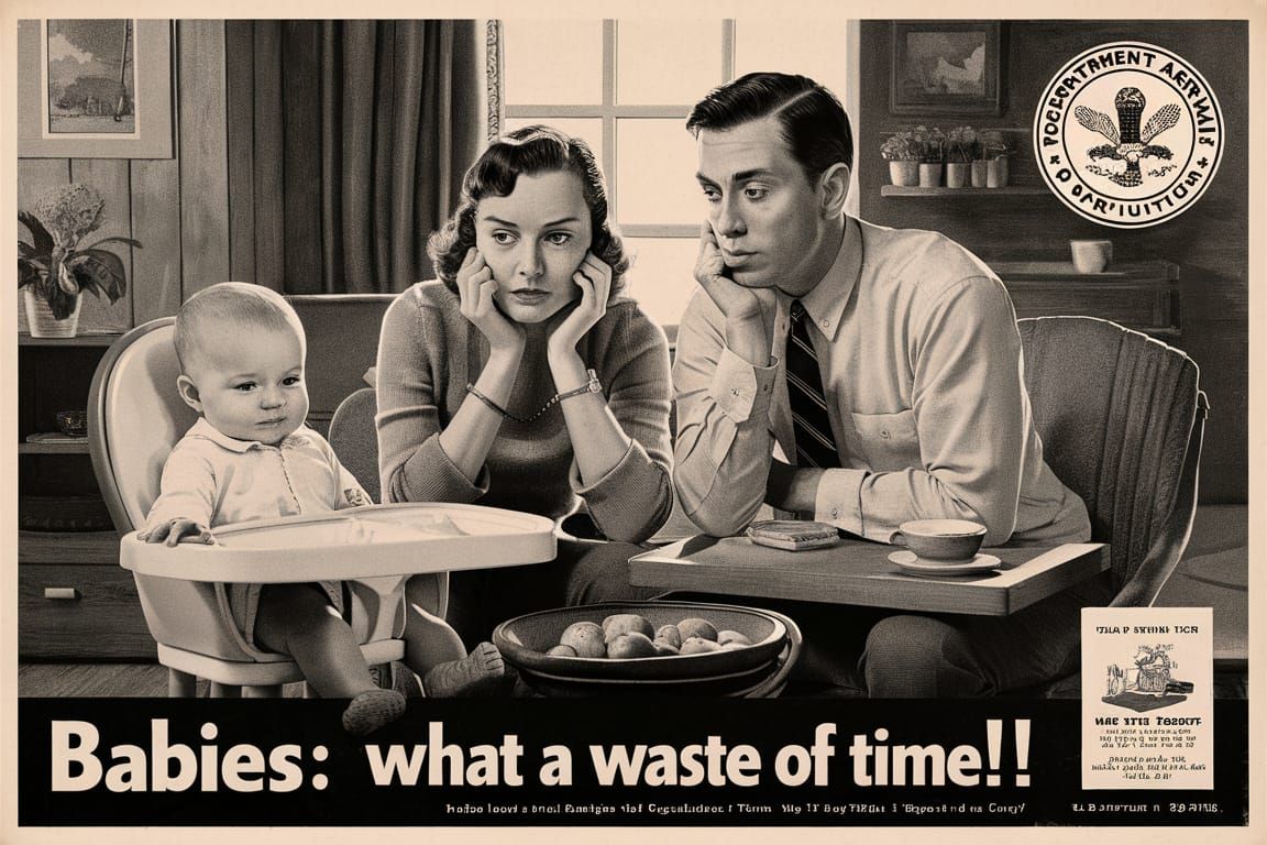 1950s USDA Anti-Baby Propaganda Poster - AI Generated Artwork ...