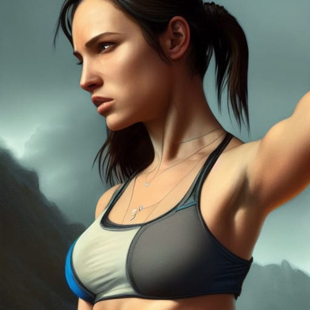 Lara Croft Muscle - AI Generated Artwork - NightCafe Creator
