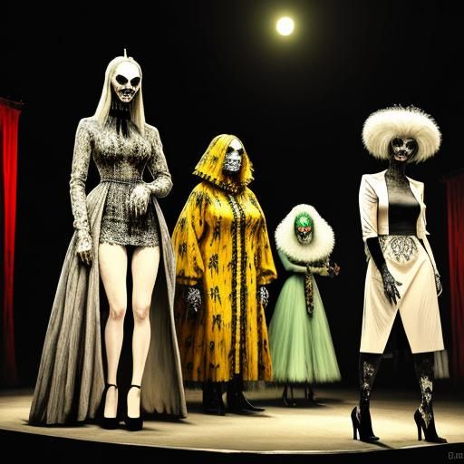 Horror Fashion Show, 1967 - AI Generated Artwork - NightCafe Creator