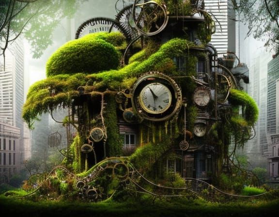 overgrown house - AI Generated Artwork - NightCafe Creator
