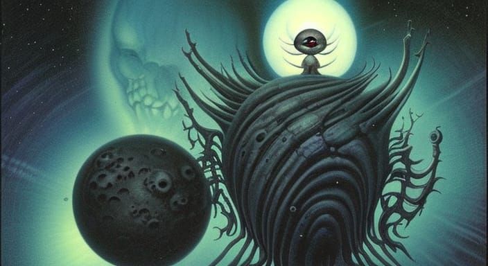 "dark planet in deep space" by Gerald Brom Tim Burton, Dark Fantasy ...