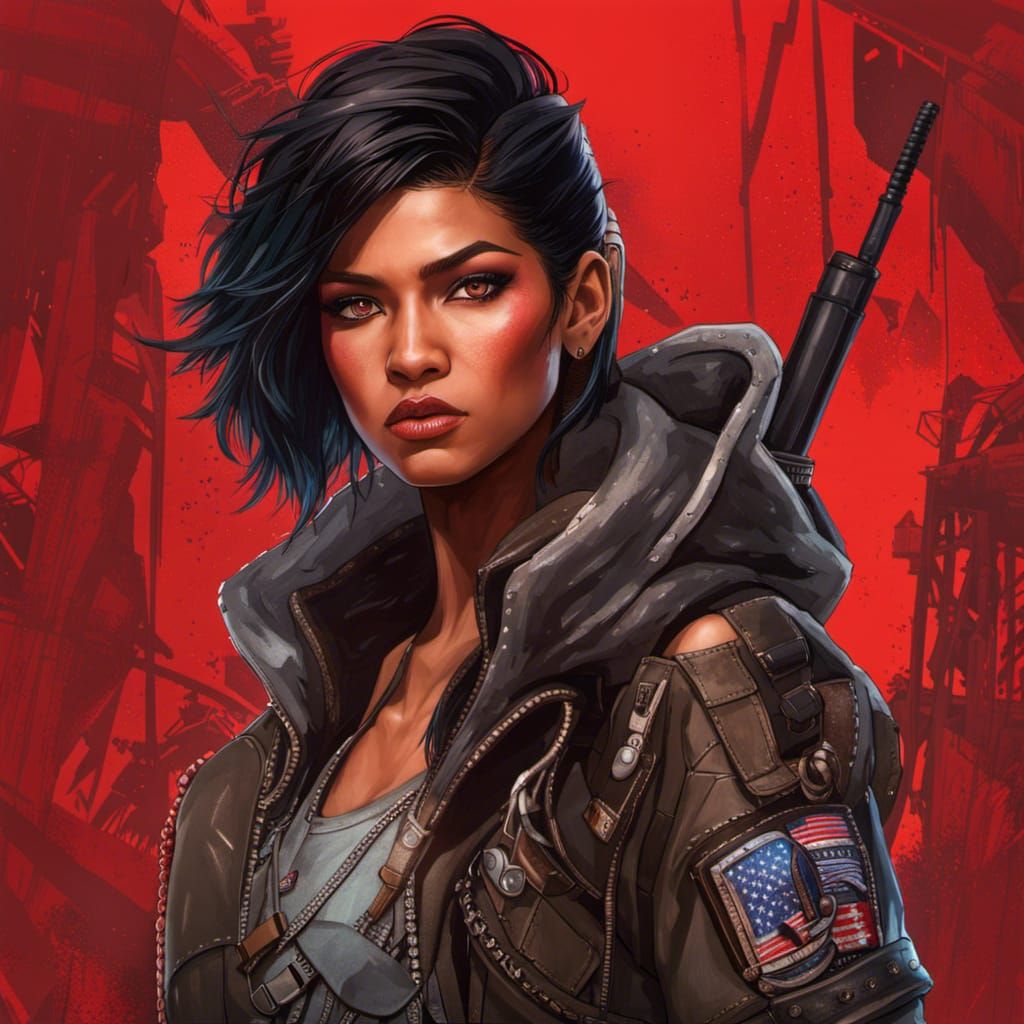 Badass Zendaya Ai Generated Artwork Nightcafe Creator