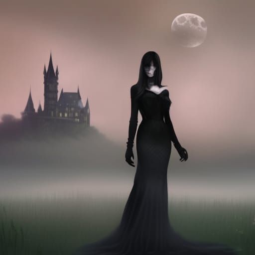 A tall, lithe, beautiful woman with flowing, velvety black hair and a ...