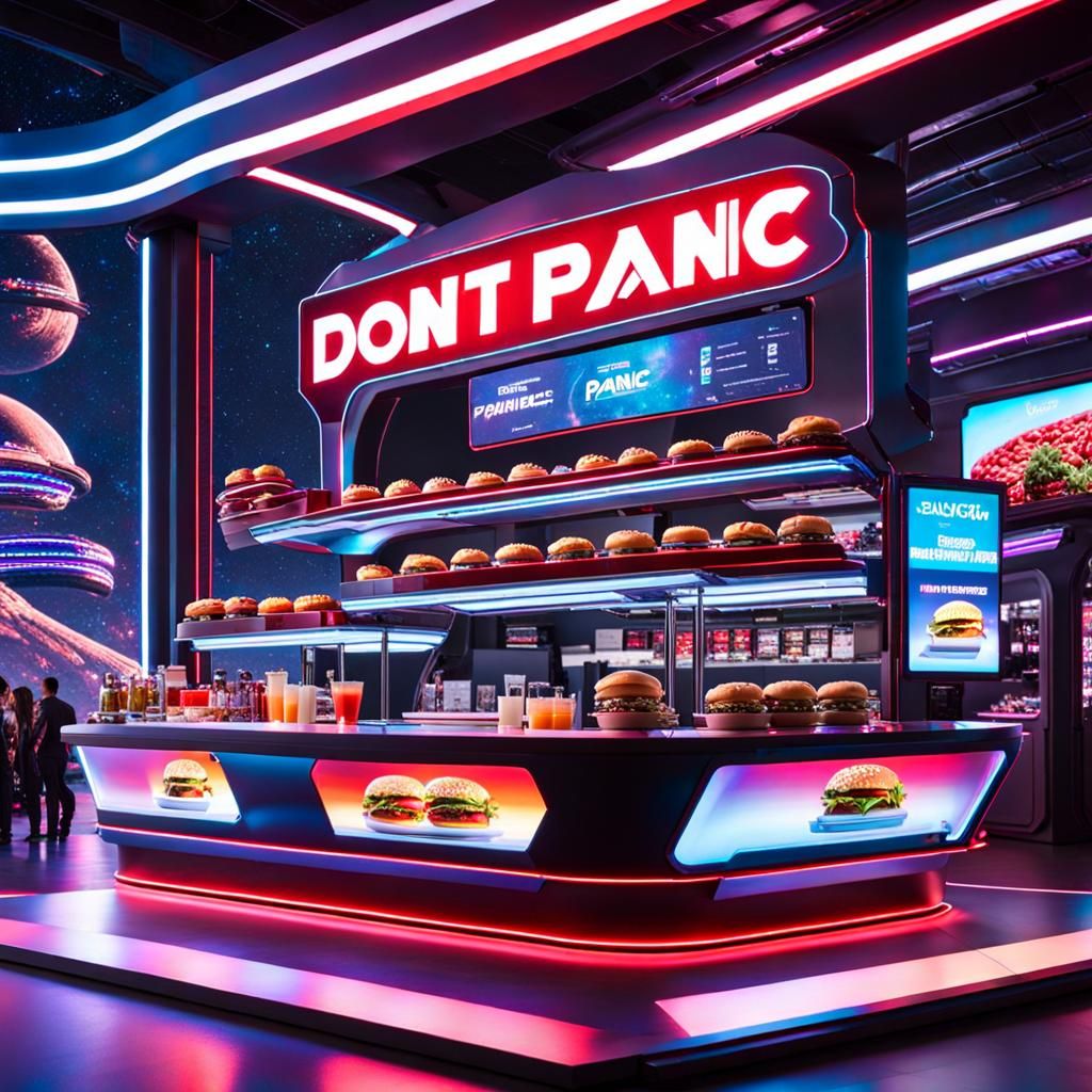 Don't Panic ! Burgers are Here ! - AI Generated Artwork - NightCafe Creator