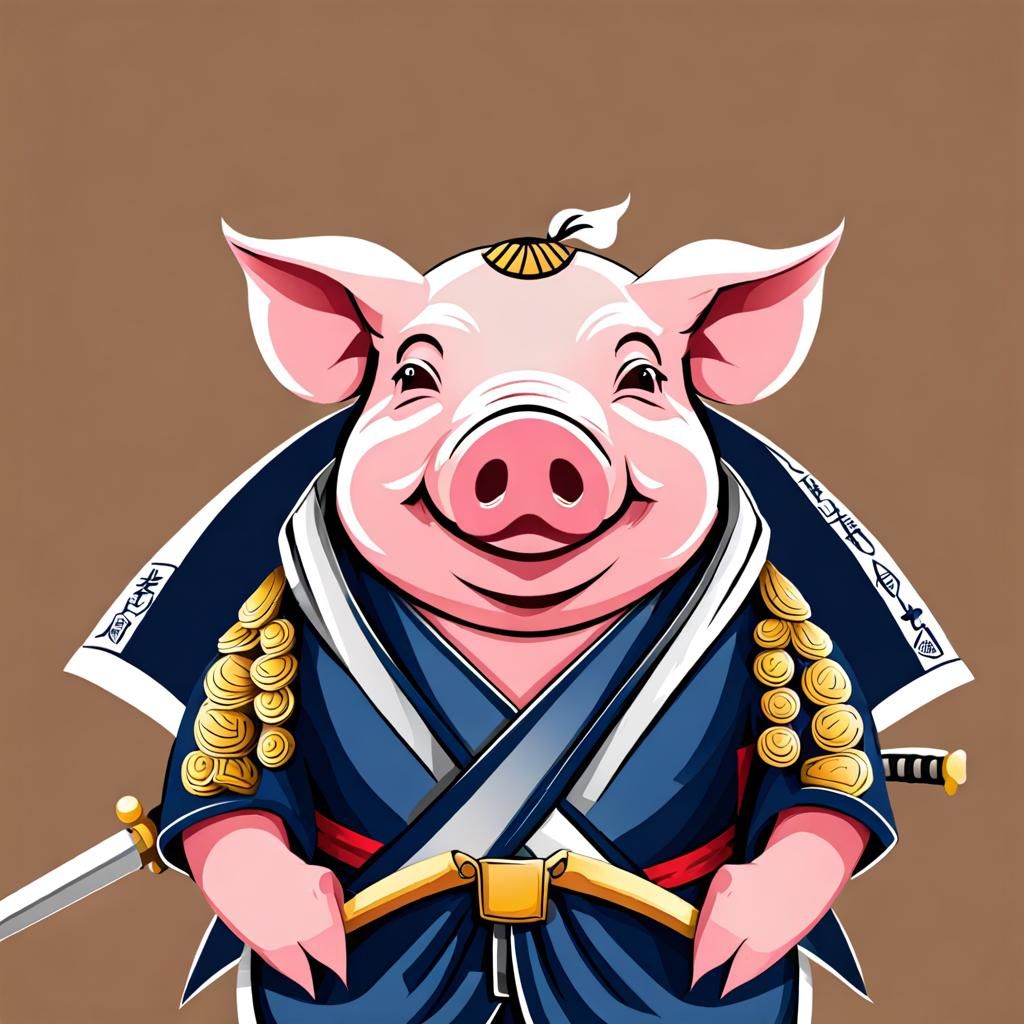 Pork Belly: Pig Samurai - AI Generated Artwork - NightCafe Creator