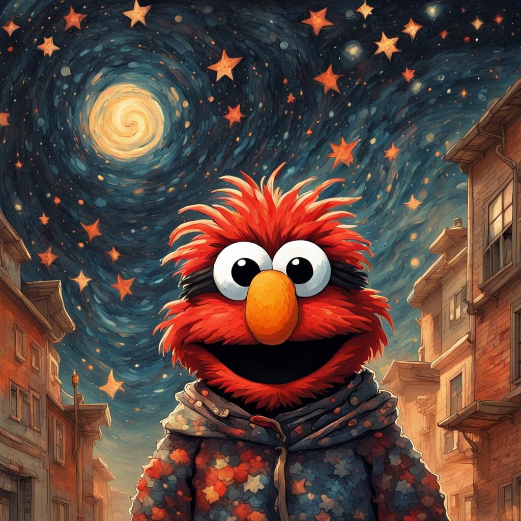 elmo the astronot - AI Generated Artwork - NightCafe Creator