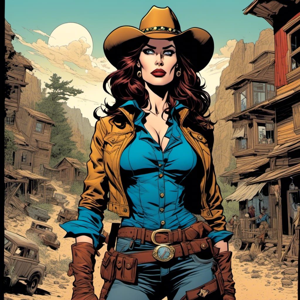 The Lawman: Wild West Superhero in Comic Book Styl... - AI Art