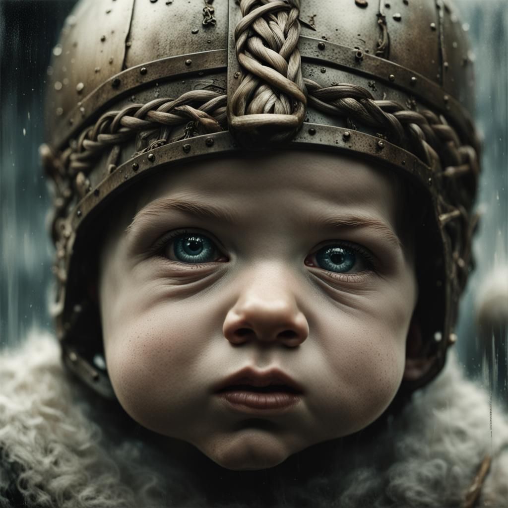 Extremely detailed portrait baby Vikings invading America :: Extremely ...