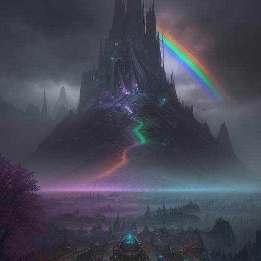 Rainbow Rain Ver. 5 - AI Generated Artwork - NightCafe Creator