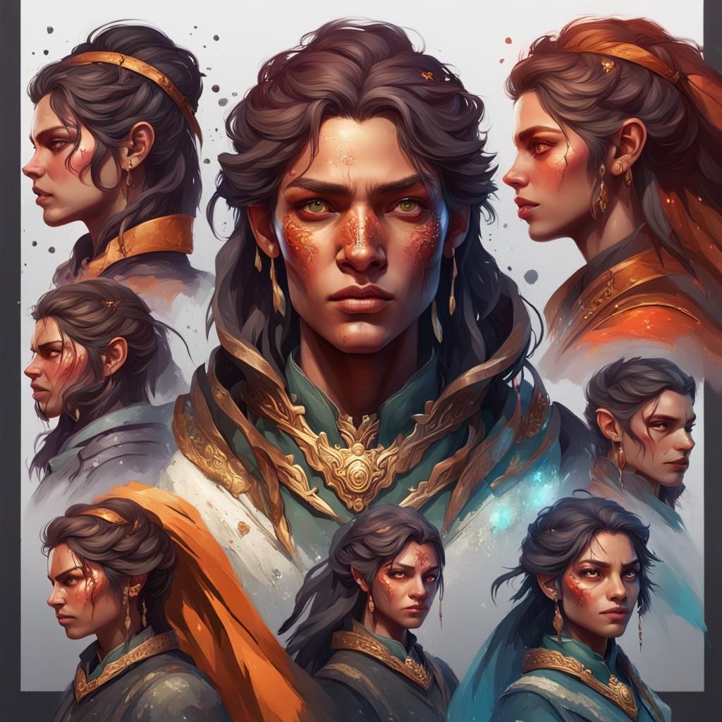 scar beauty - Scarred Woman Portrait in Hyperdetailed Digita...