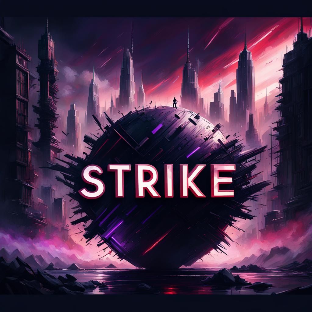 A profile picture using the word ‘Strike’ in the middle, black, dark ...