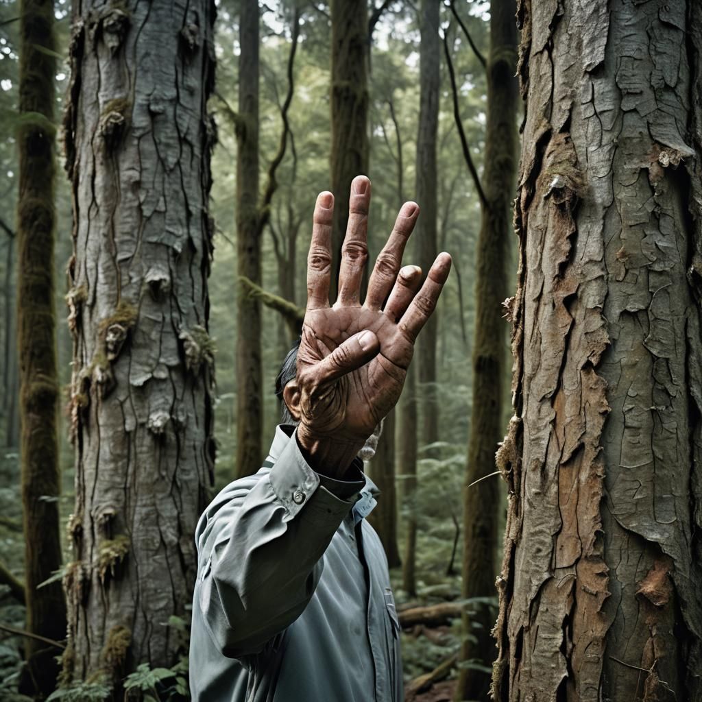 , a tall, skinny monster with , their fingers are long and oversized ...