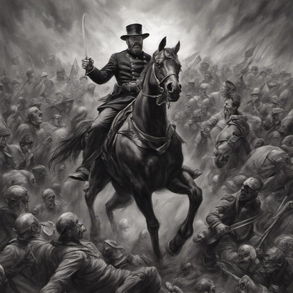 Ulysses S. Grant vs Confederate Zombies! - AI Generated Artwork ...
