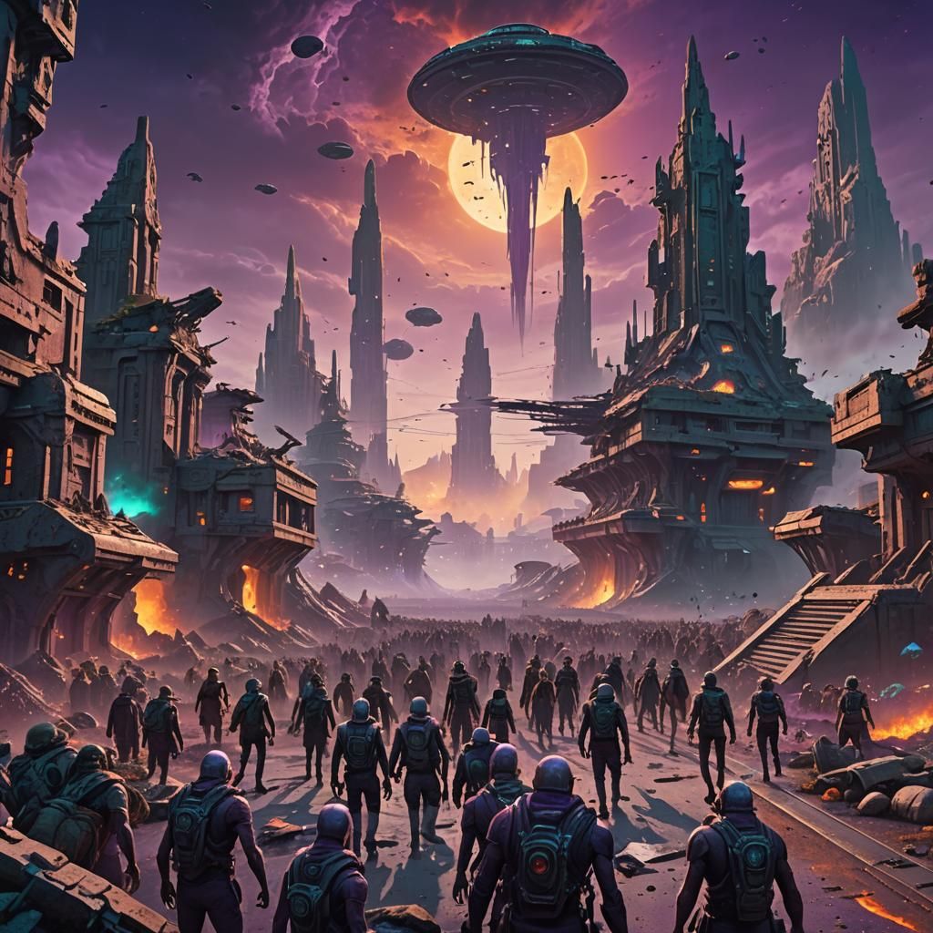 Zombie Apocalypse on alien planet - AI Generated Artwork - NightCafe ...