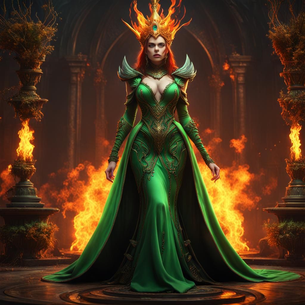 Fire queen - AI Generated Artwork - NightCafe Creator