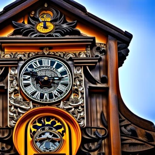 Cuckoo Clock II - AI Generated Artwork - NightCafe Creator