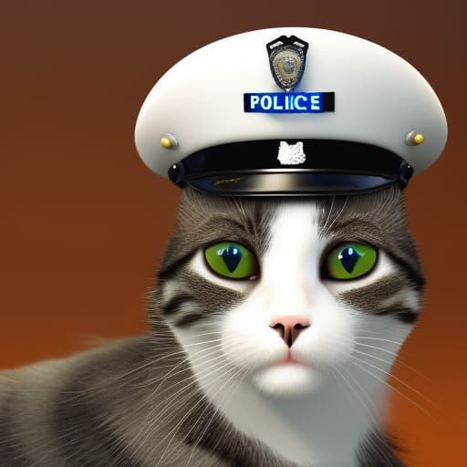Cop Cat … - AI Generated Artwork - NightCafe Creator