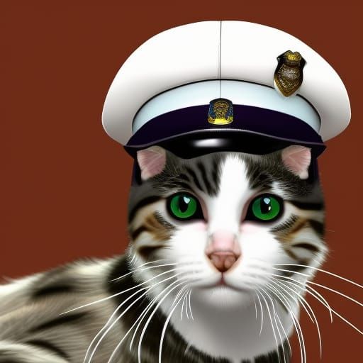 Cop Cat … - AI Generated Artwork - NightCafe Creator