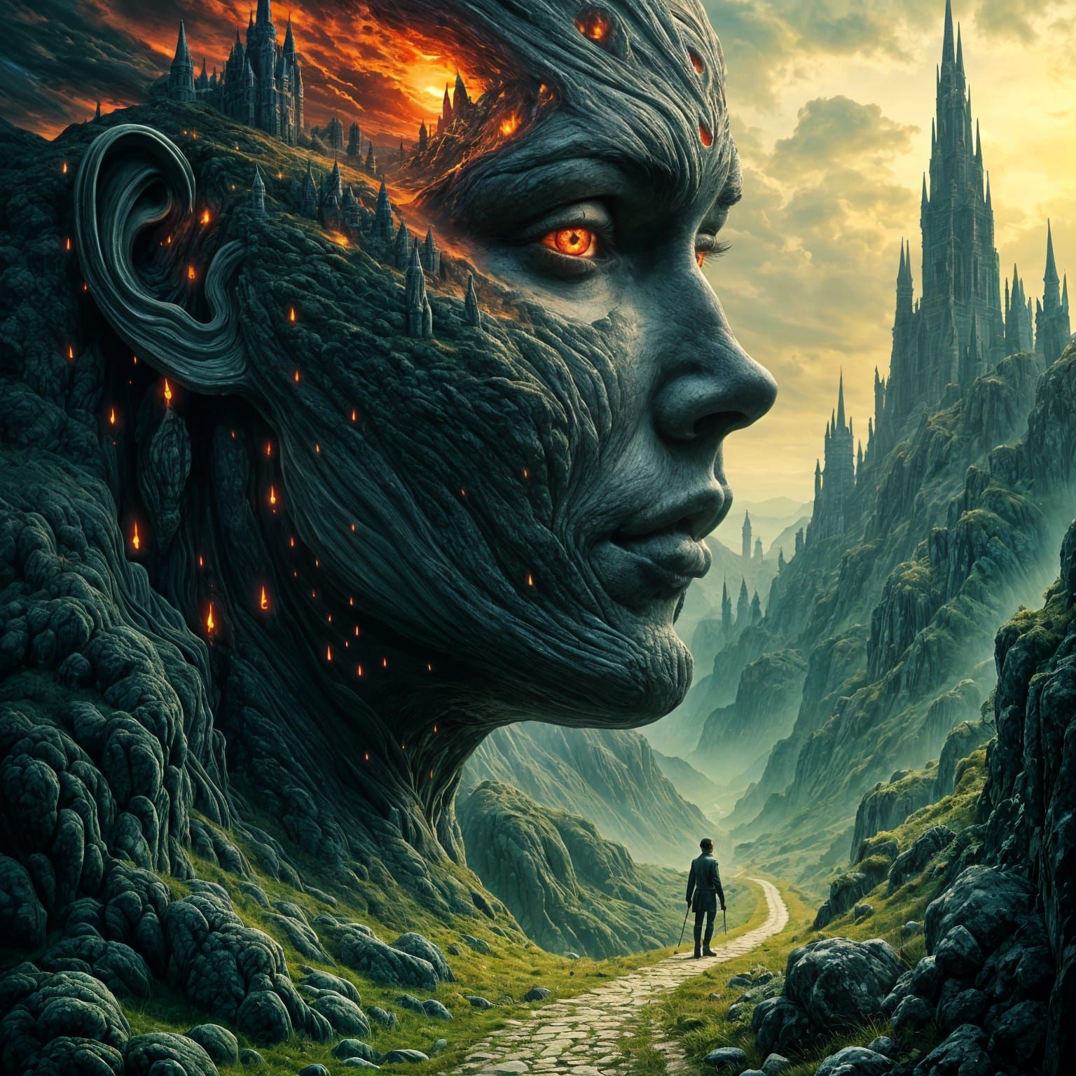 Devilish beauty - Ethereal Demon Portrait in Dark Fantasy La...