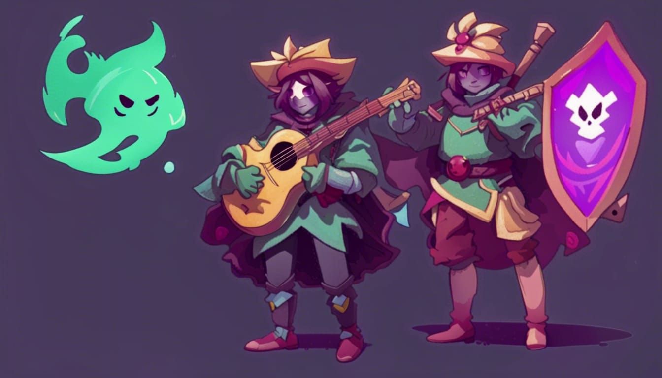 The ghost bard (chara from hit game undertale but as a dnd bard cuz why ...