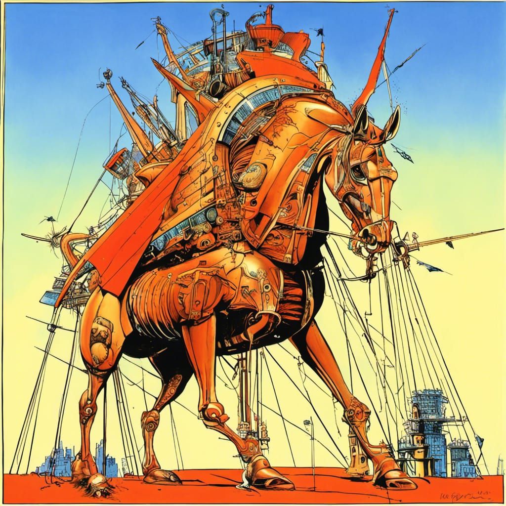 Future Trojan Horse - AI Generated Artwork - NightCafe Creator