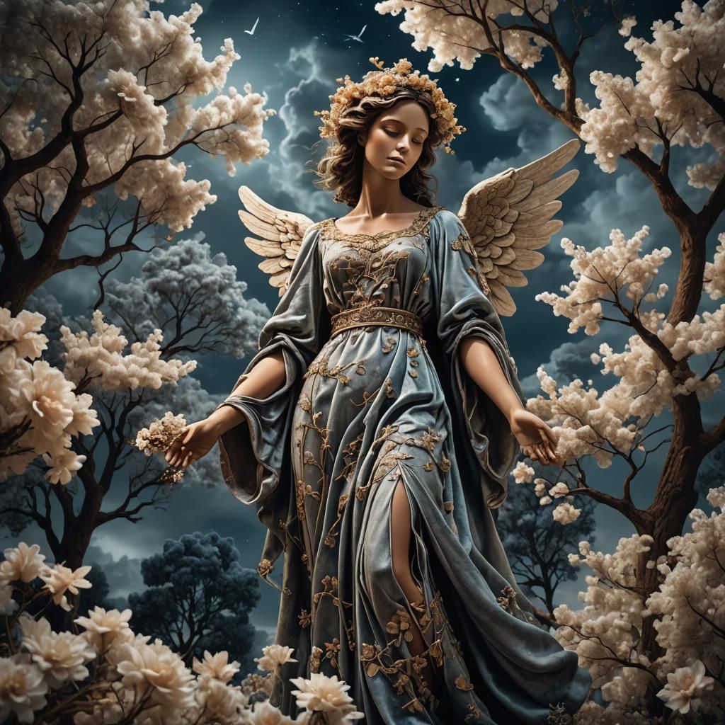 The Night Angel. - AI Generated Artwork - NightCafe Creator