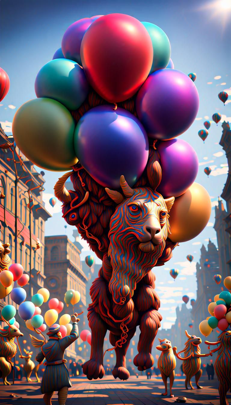 Balloon Parade - AI Generated Artwork - NightCafe Creator