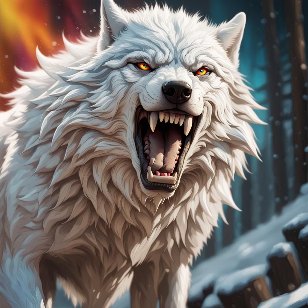 White7fang The White Wolf - AI Generated Artwork - NightCafe Creator
